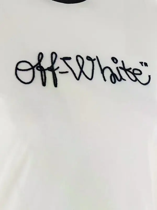 Off-White Logo Embroidered T-shirt