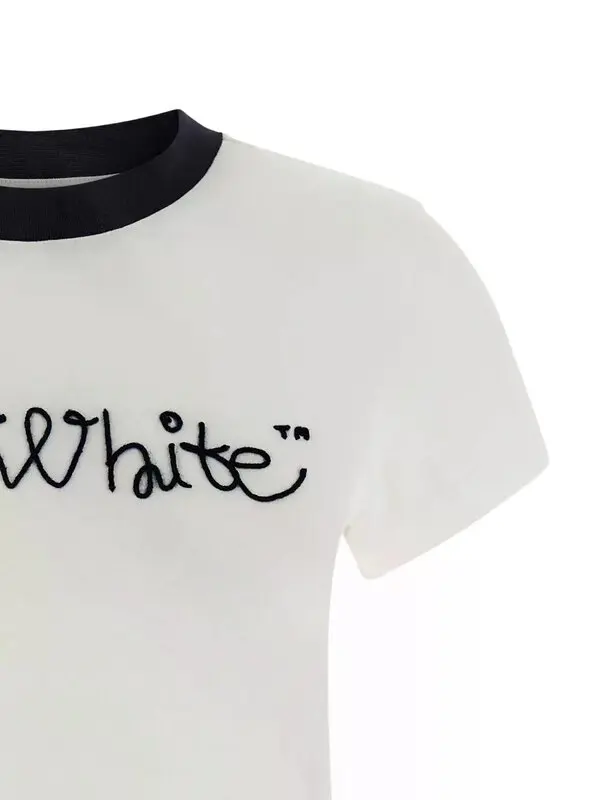 Off-White Logo Embroidered T-shirt