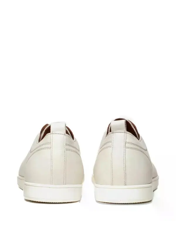 POCHE PARIS Lace-up Leather Sneakers