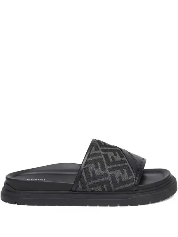 Fendi Diagonal Ff Jacquard Sandals