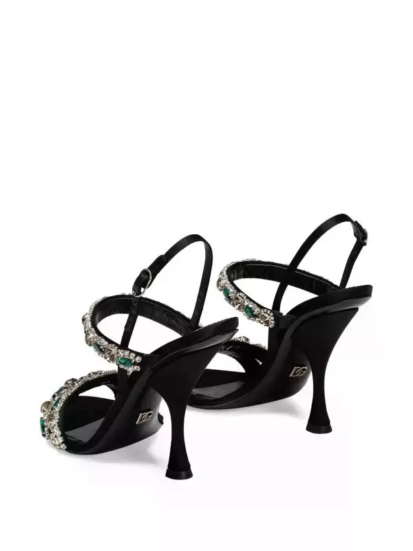 Dolce & Gabbana Crystal-embellished Satin Sandals