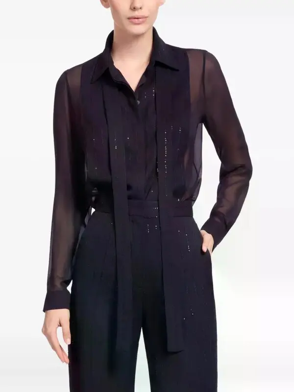 Elie Saab Pinstriped Silk Shirt