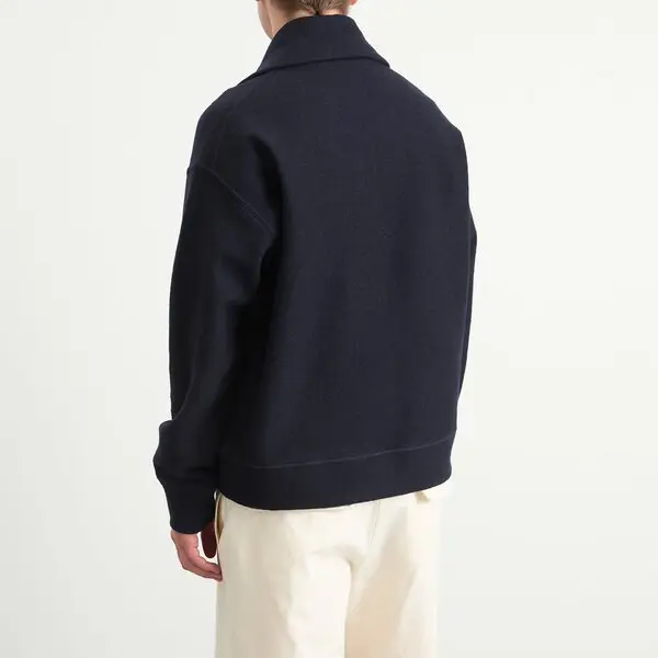 JIL SANDER Felted Wool Quarter-zip Jumper