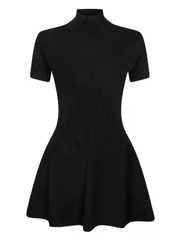 DONDUP Short Sleeve Ribbed Mini Dress