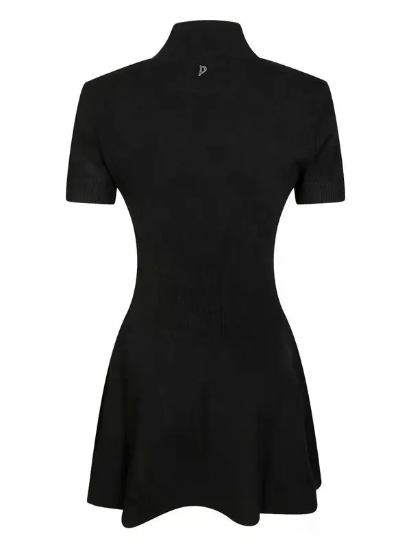 DONDUP Short Sleeve Ribbed Mini Dress