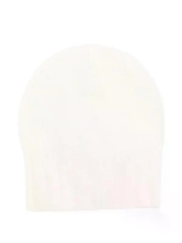 BEYOU Ribbed-cuff Beanie Hat - White