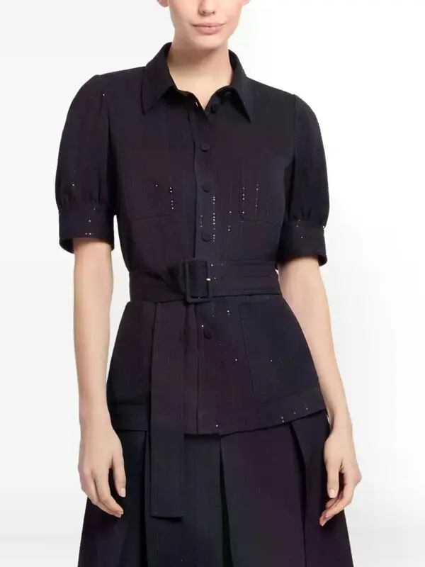 Elie Saab Belted Crepe Shirt