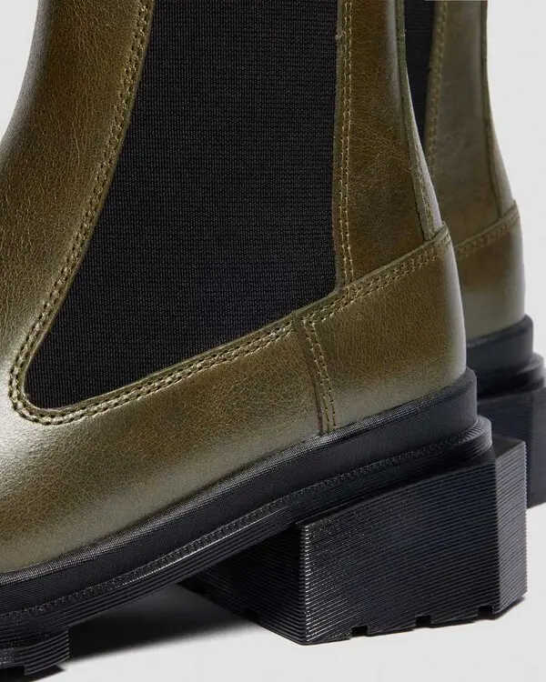 Dr. Martens Maybole Chelsea Leather Boots - Green