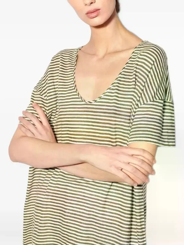 PAULA Striped V-neck T-shirt