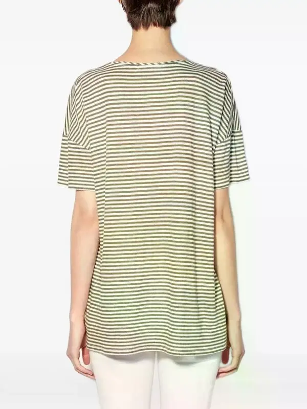PAULA Striped V-neck T-shirt
