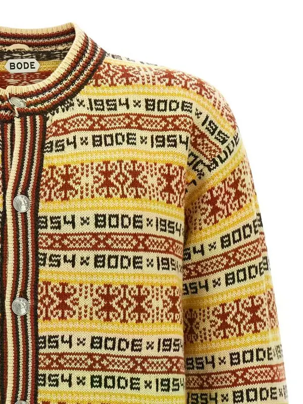 BODE Marzipan Wool Cardigan - Neutrals