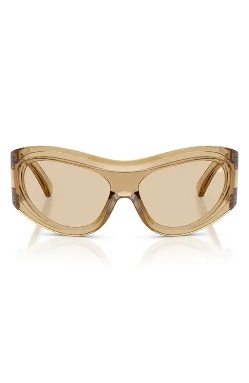 Burberry 138mm Irregular Shield Sunglasses - Champagne/light Brown