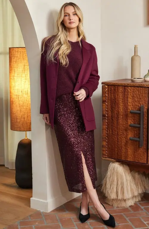 Karen Kane Sequin Midi Skirt