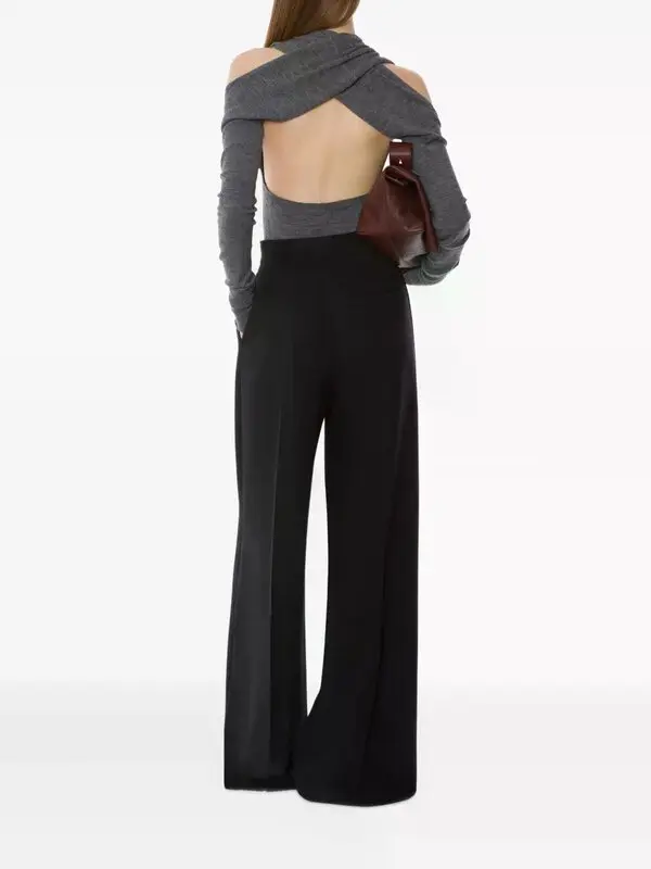 Alberta Ferretti Off-shoulder Virgin-wool Sweater