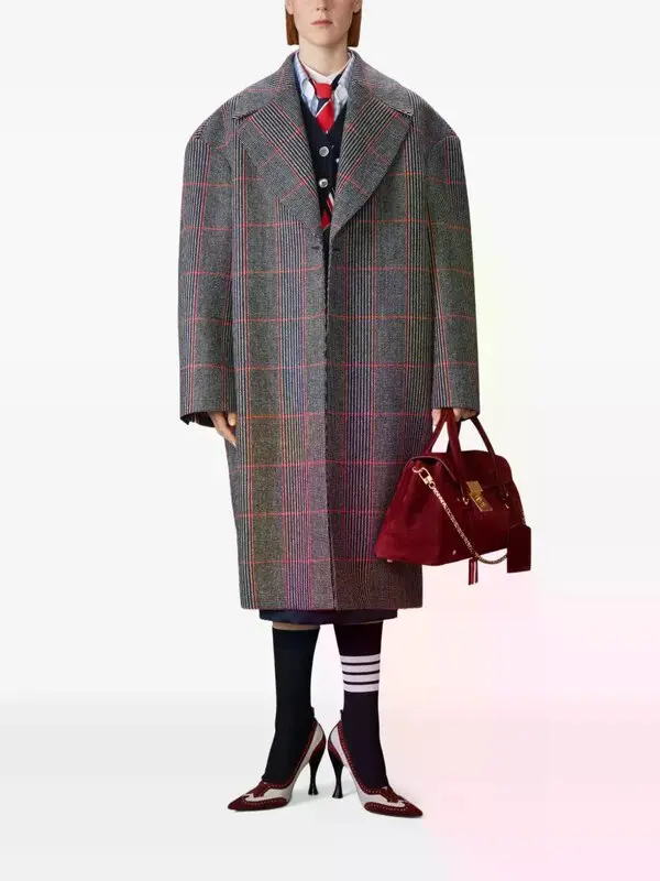 Thom Browne Argyle-intarsia Merino-wool Cardigan
