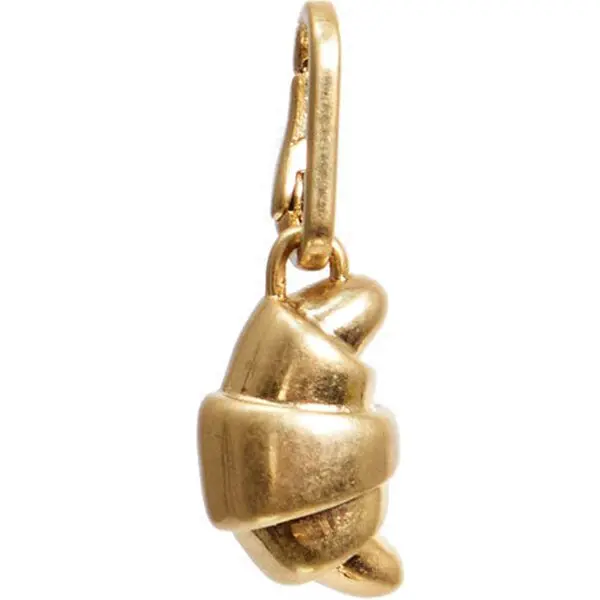 Clare V. Croissant Charm - Vintage Gold