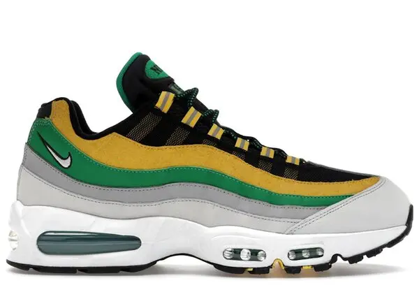 Nike Max 95 Yardrunners Norfolk State Sneakers - Black/court Green/midwest Gold