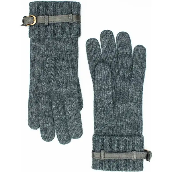 Portolano Gloves With Nappa Belt - H Charcoal/teak