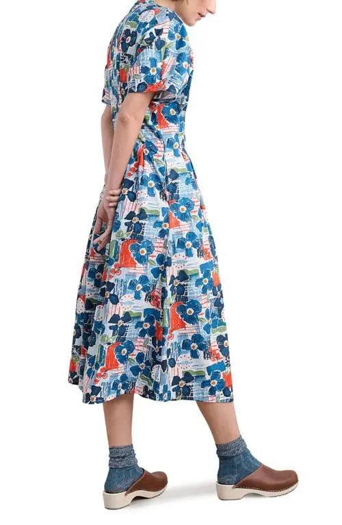 SEASALT CORNWALL Lamorna Print Organic Cotton Midi Dress