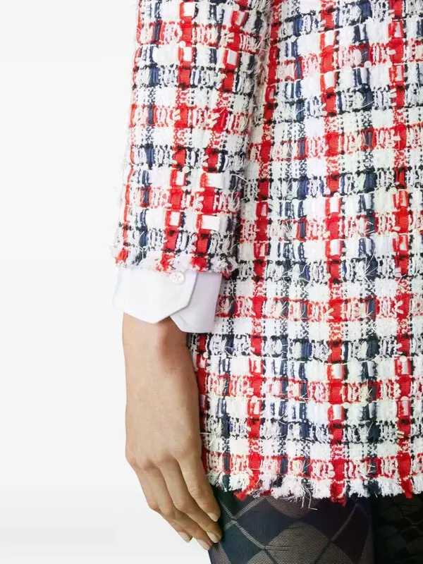 Thom Browne Gingham Tweed Mini Dress