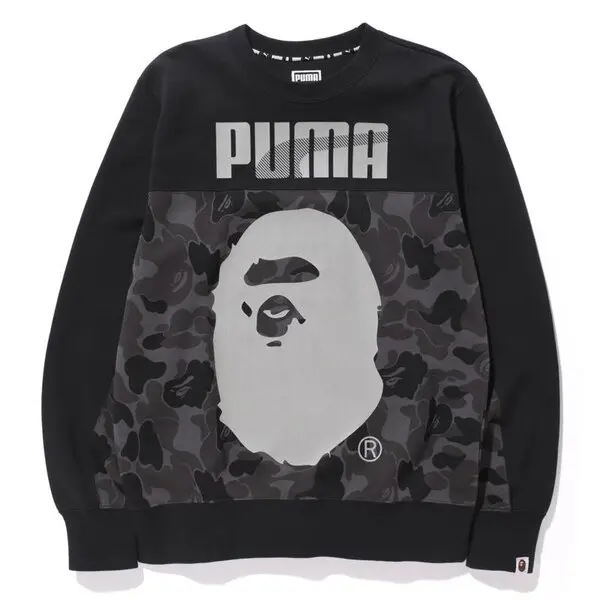 BAPE X Puma Abc Camo Crewneck Sweatshirt - Black