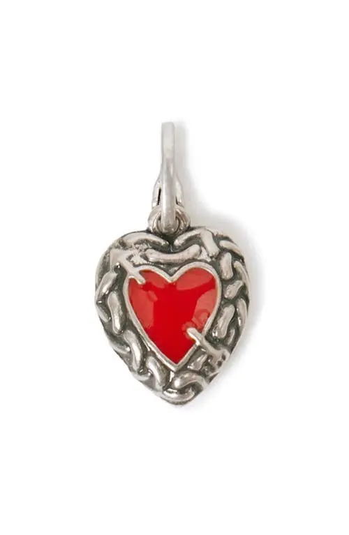 Clare V. Le Coeur Charm - Silver