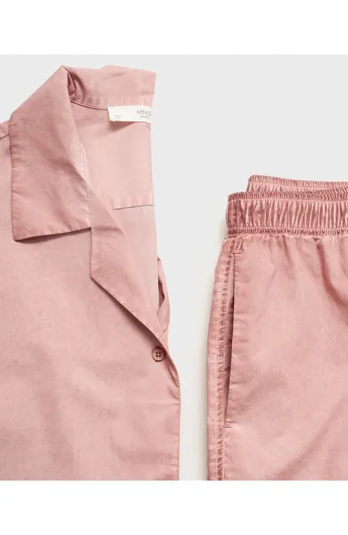 Mango Garment Dyed Button-up Shirt