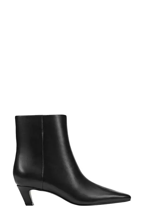 Marc Fisher Danai Leather Kitten Heel Booties - Black Leather