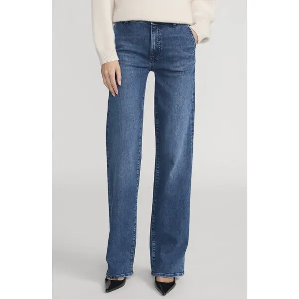 FRAME High-waist Straight-leg Trouser Jeans - Foxley