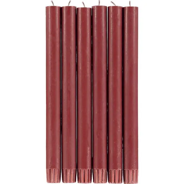 BRITISH COLOUR STANDARD Set Of 6 Guardsman Dinner Candles - Red