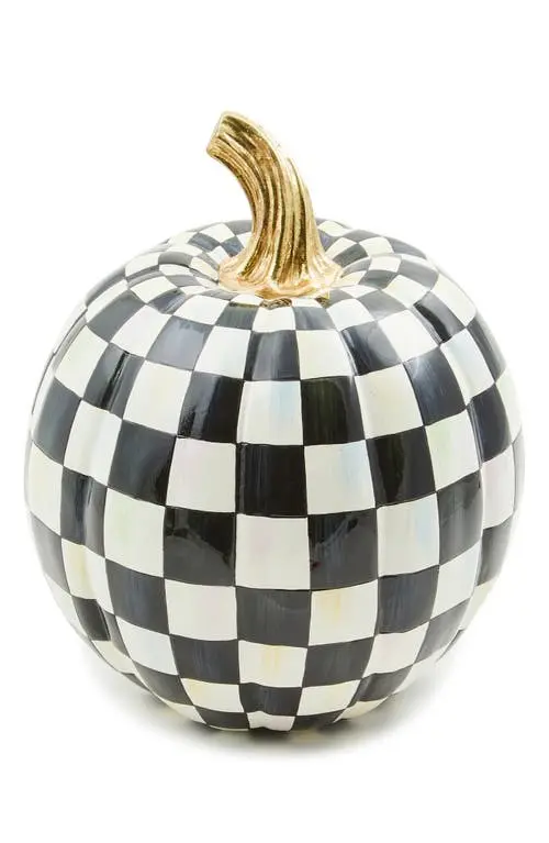 MACKENZIE-CHILDS Check Glossy Small Pumpkin - Courtly
