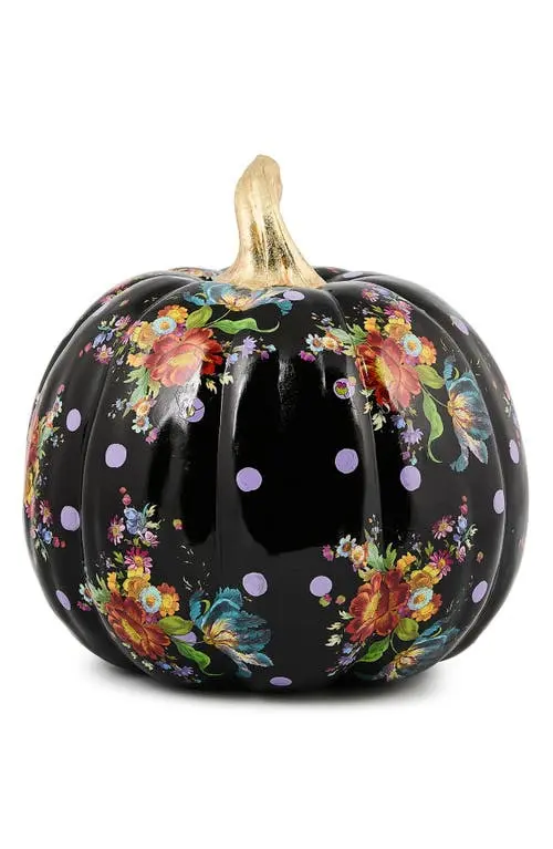 MACKENZIE-CHILDS Flower Market Medium Pumpkin - Black