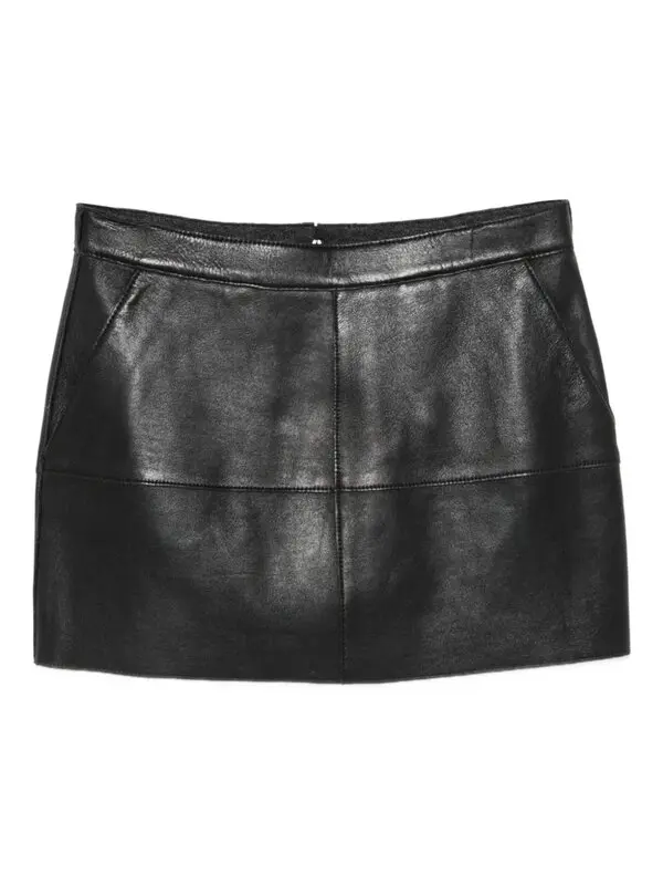 PAROSH Leather Mini Skirt