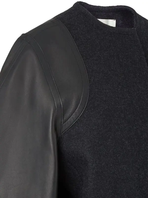 Fendi Wool And Leather Coat
