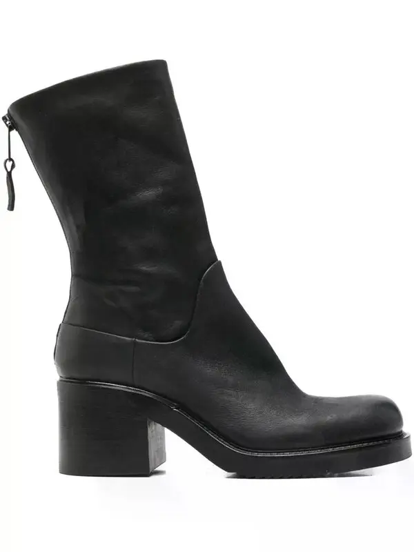 Elena Iachi Block-heel Leather Boots