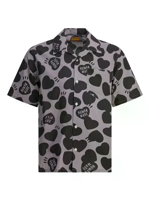 HUMAN MADE Heart-print Shirt - Grey
