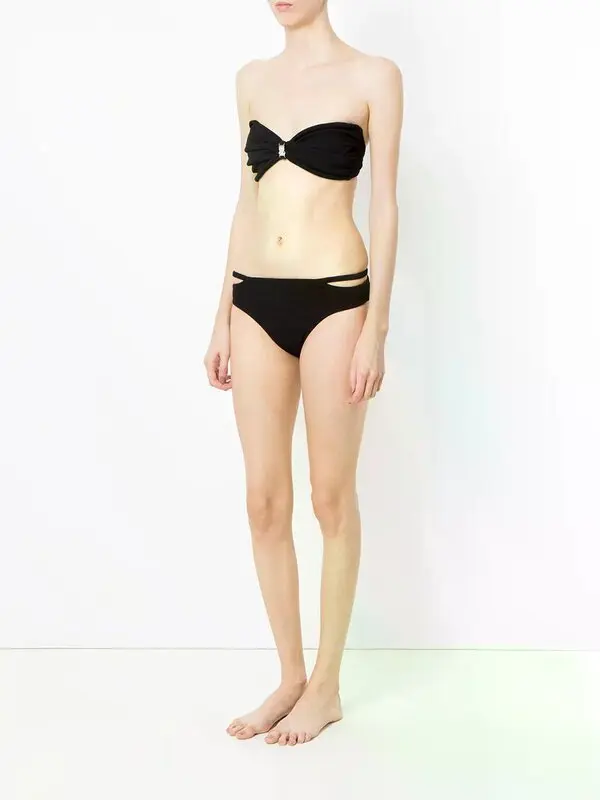AMIR SLAMA Buckle Bandeau Bikini Set