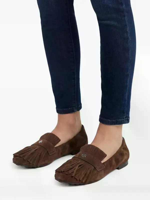 Tory Burch Fringe Detail Ballet Flats