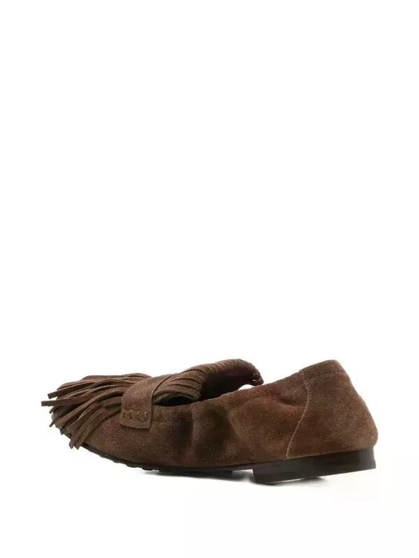 Tory Burch Fringe Detail Ballet Flats