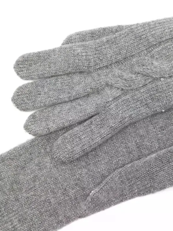 GRAN SASSO Cable-knit Gloves