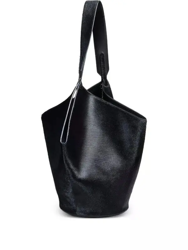 Khaite Chain-detail Leather Tote Bag - Black