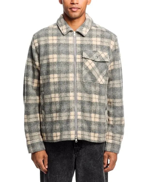 Moncler Camica Tartan Shirt Jacket - Light Grey Check