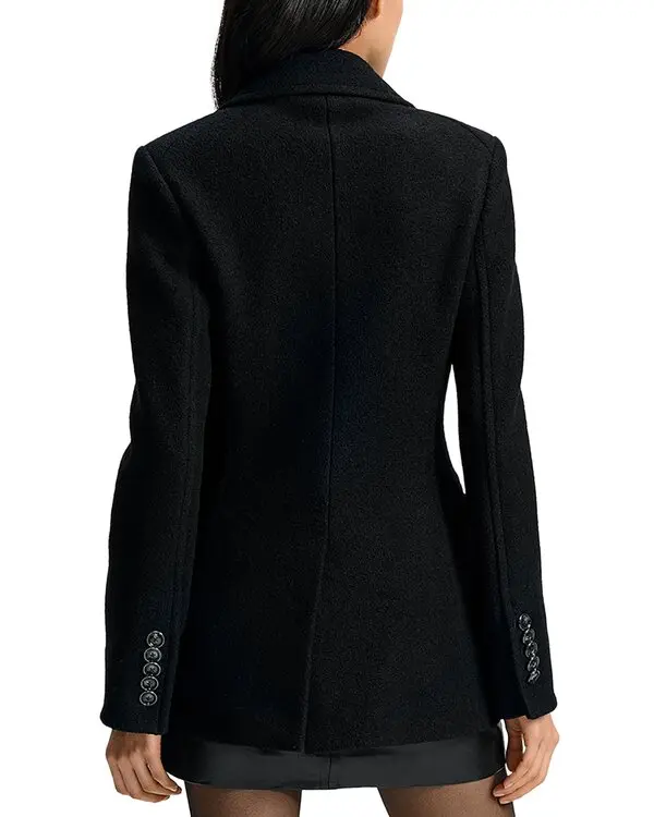 Veronica Beard Duran Wool Coat - Black