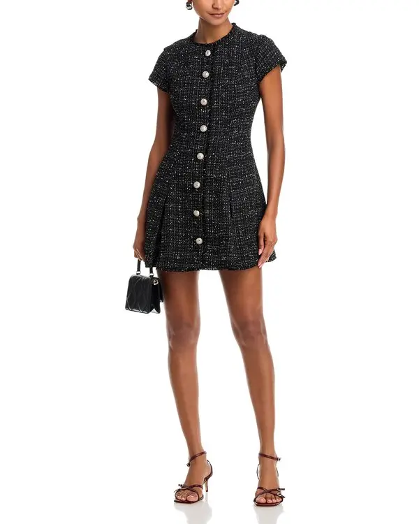 French Connection Speckled Tweed Mini Dress