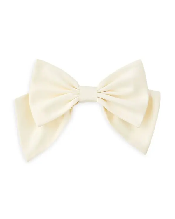 Sandro Satin Bow Barrette - Ecru