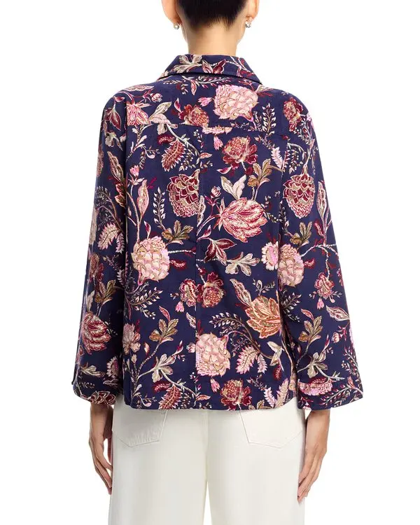 Tommy Bahama Floral Cord Popover Top