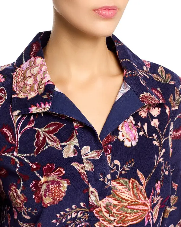Tommy Bahama Floral Cord Popover Top