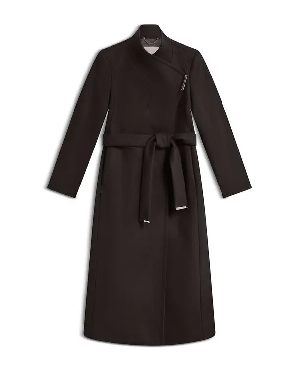 Ted Baker London Wool Blend Wrap Coat - Black