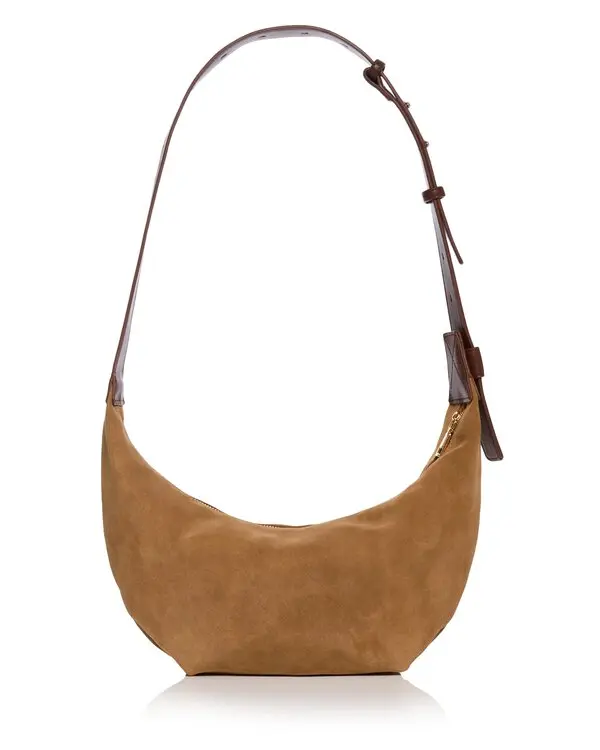 Aqua Suede Hobo Shoulder Bag