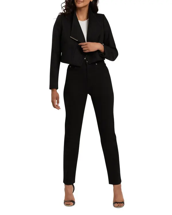 Ted Baker London Wool Blend Wrap Jacket - Black